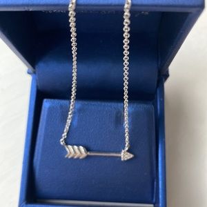 Sterling | Jewelry | Sterling Silver Crystal Embellished Arrow Necklace ...